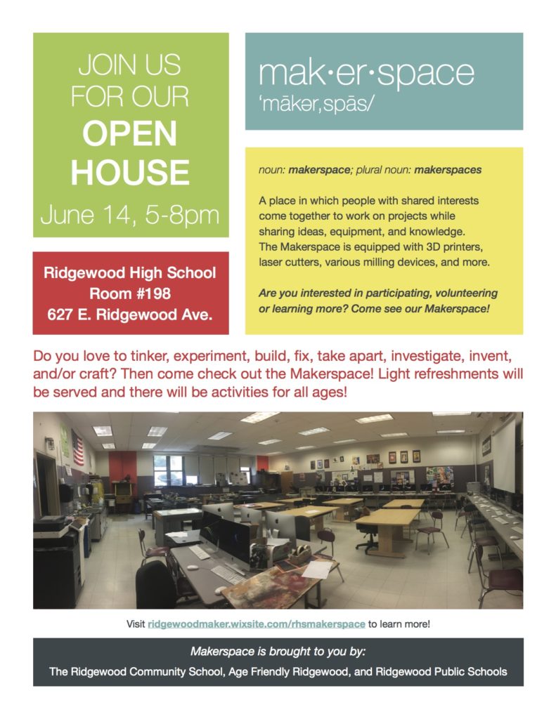 Makerspace Open House - Age Friendly Ridgewood