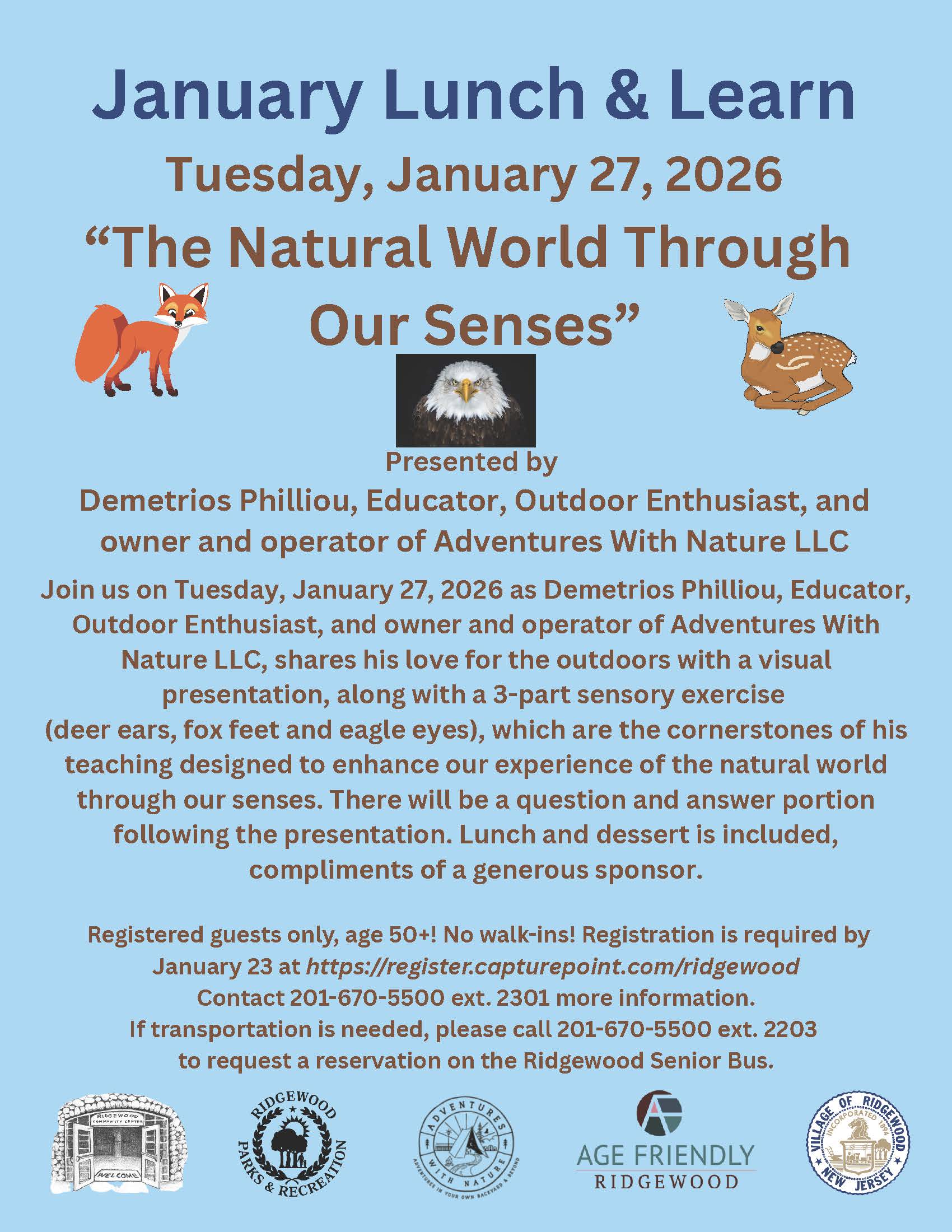 January Lunch and Learn - Age Friendly Ridgewood